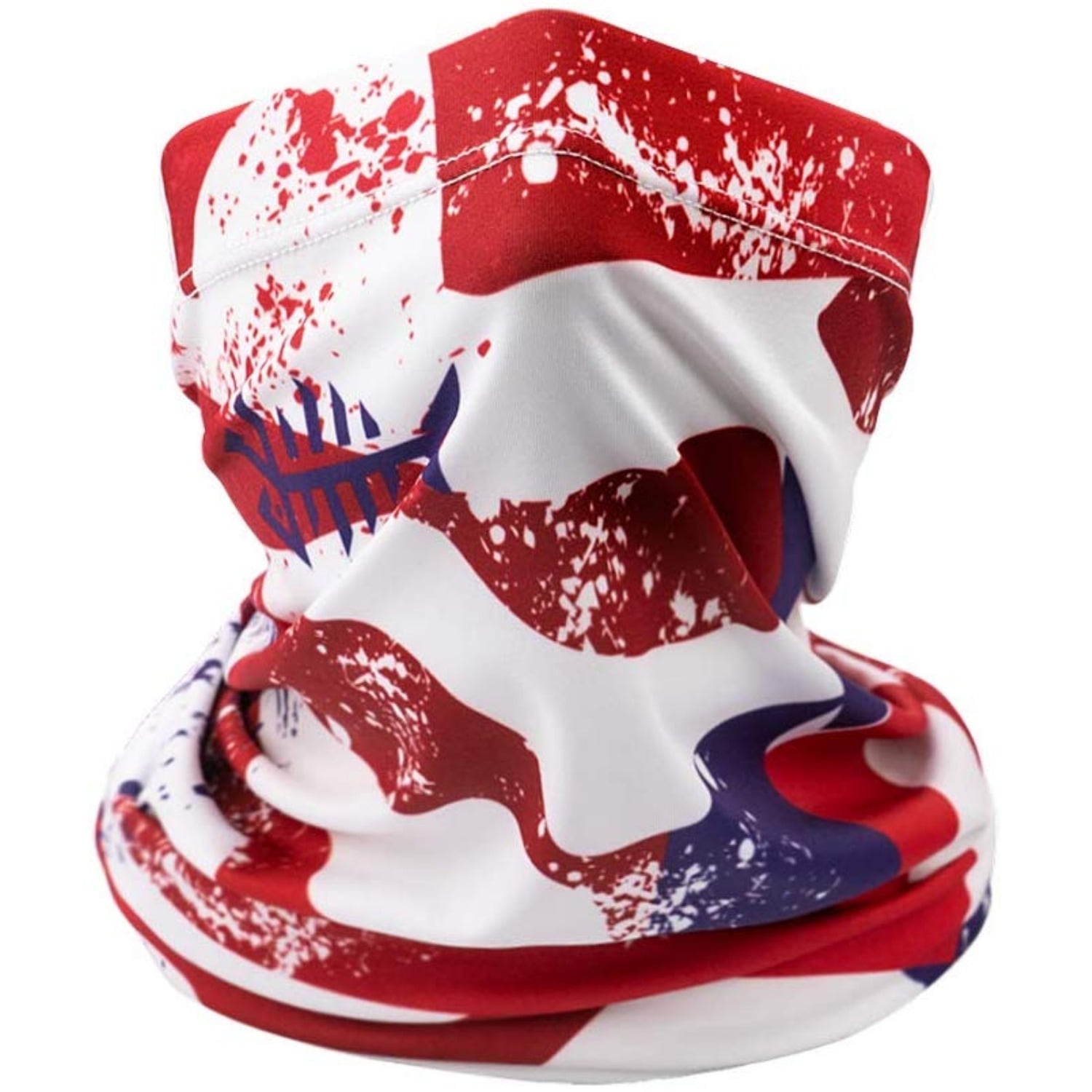 Bassdash Adjustable UPF 50+ UV Sun Protection Face Mask, Americana, 1 ...