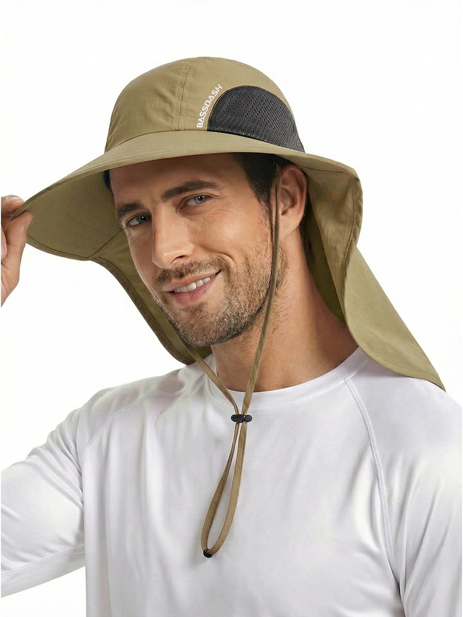 Bassdash UPF 50+ Unisex Water Resistant Wide Brim Sun Hat with Large ...
