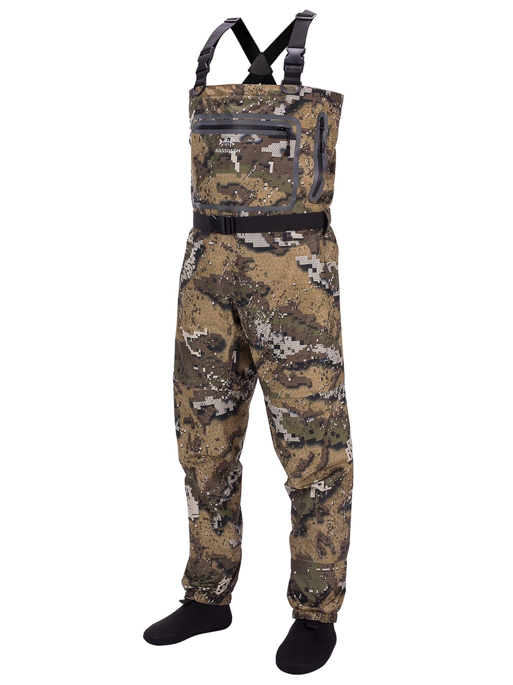 BASSDASH Breathable Ultra Lightweight Veil Camo Chest Stocking Foot ...