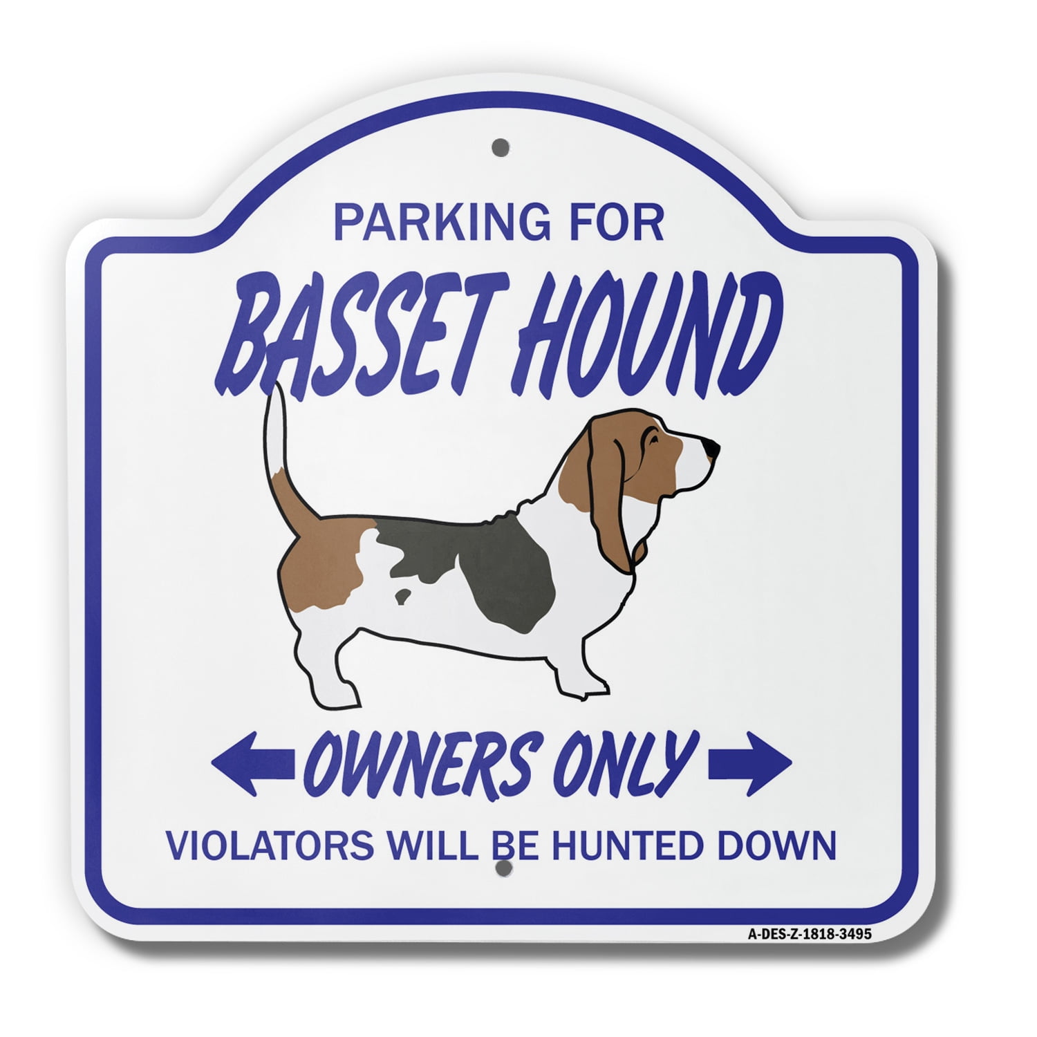 Basset Hound 18" X 18" Heavy-Gauge Aluminum Architectural Sign ...