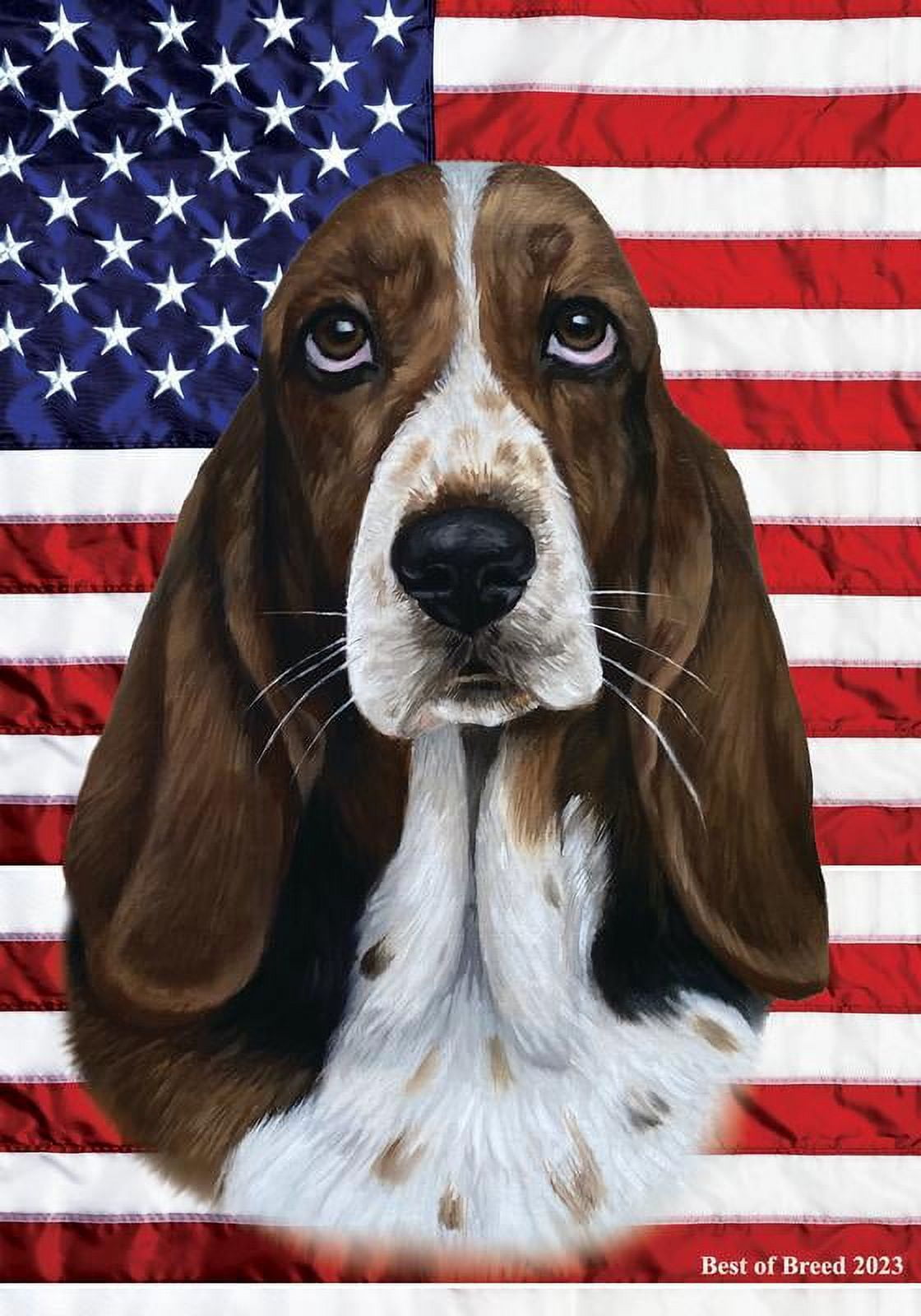 Basset Hound - Best of Breed All-American III Garden Flag is 12" x 17 ...