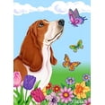 Basset Hound - Best of Breed Butterfly Garden Flag - Walmart.com