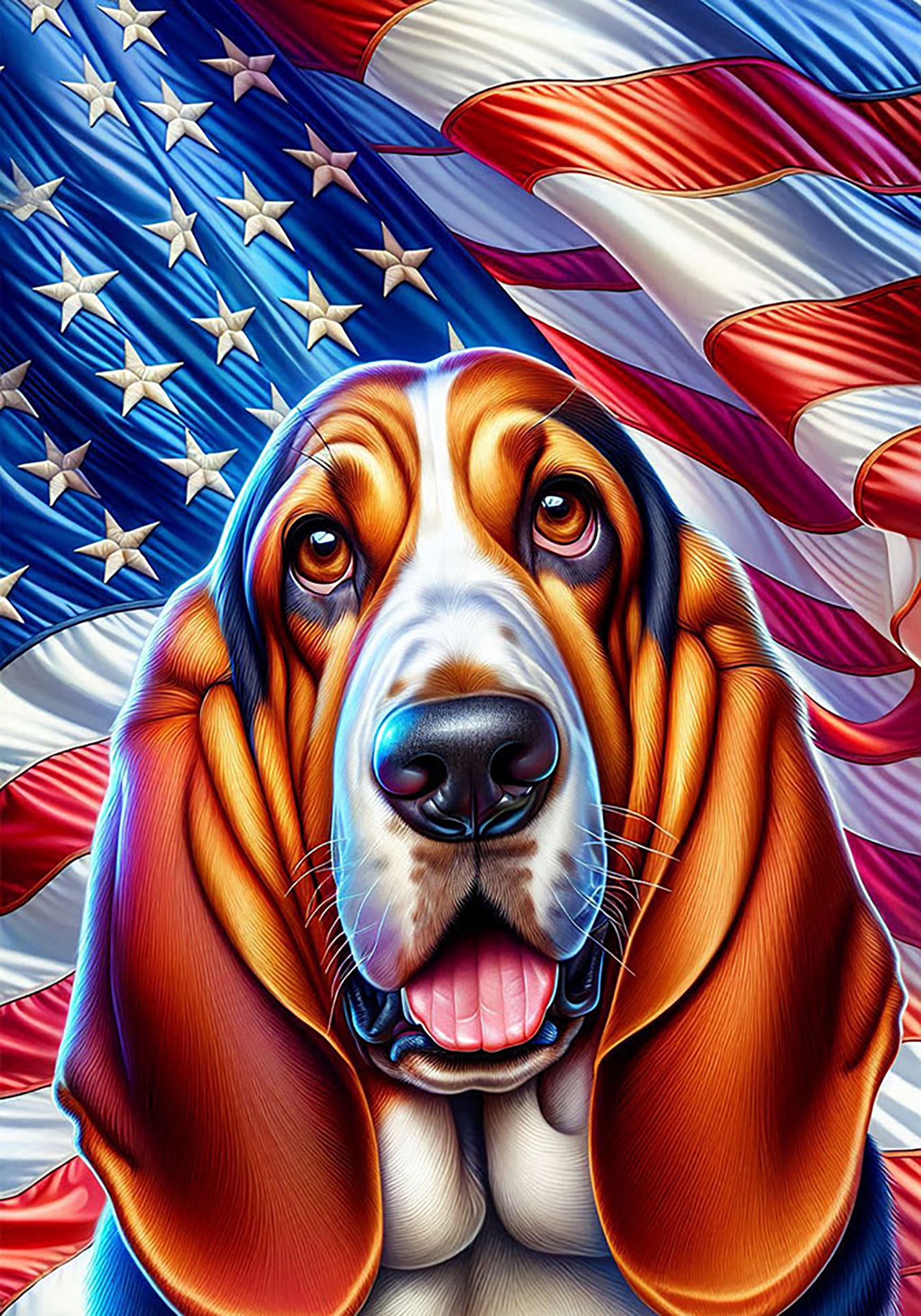 Basset Hound - Best of Breed DCR Patriotic III Outdoor Garden Flag ...