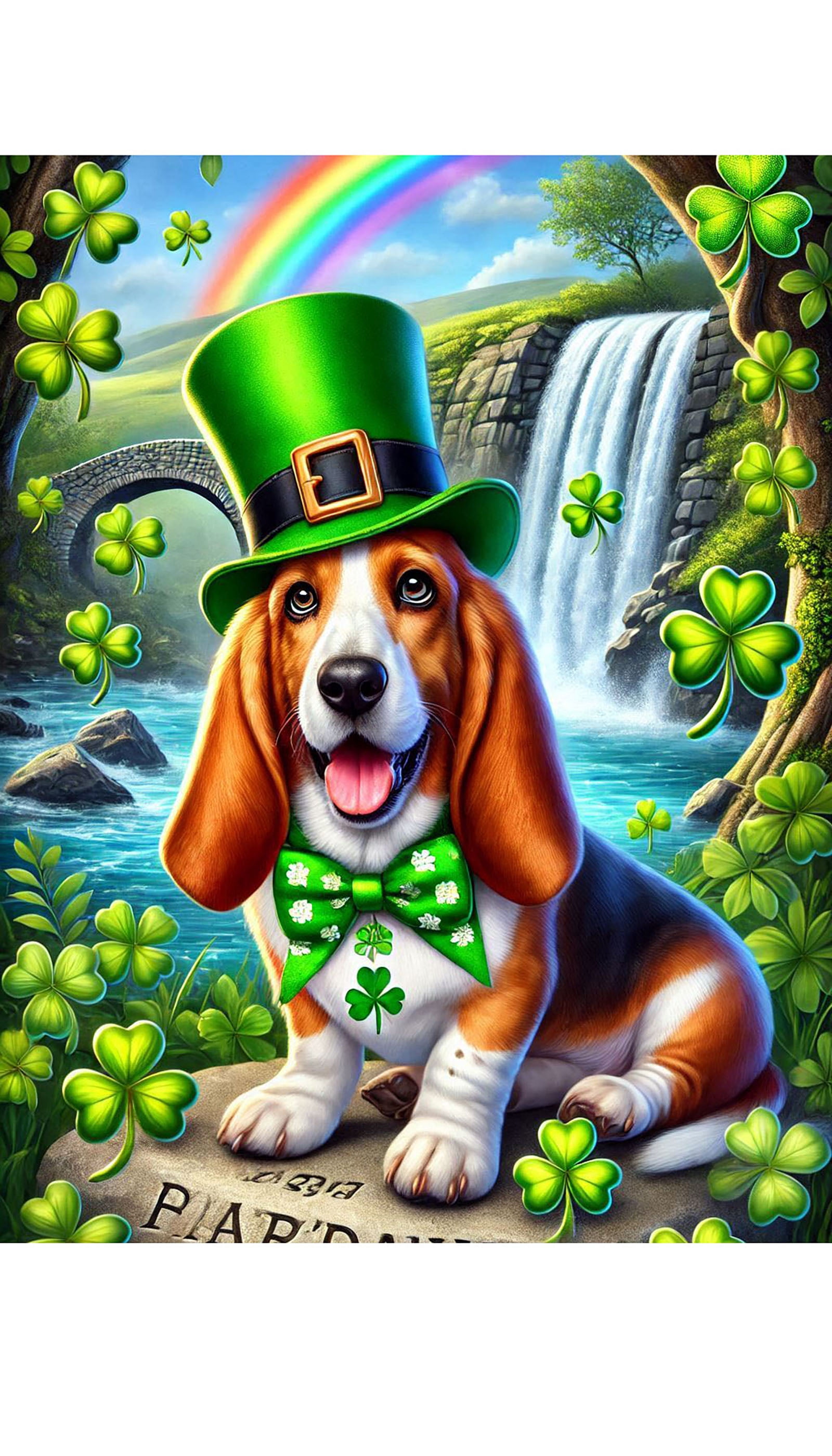 Basset Hound - Best of Breed DCR Saint Patricks Day House Flag 28" x 40 ...
