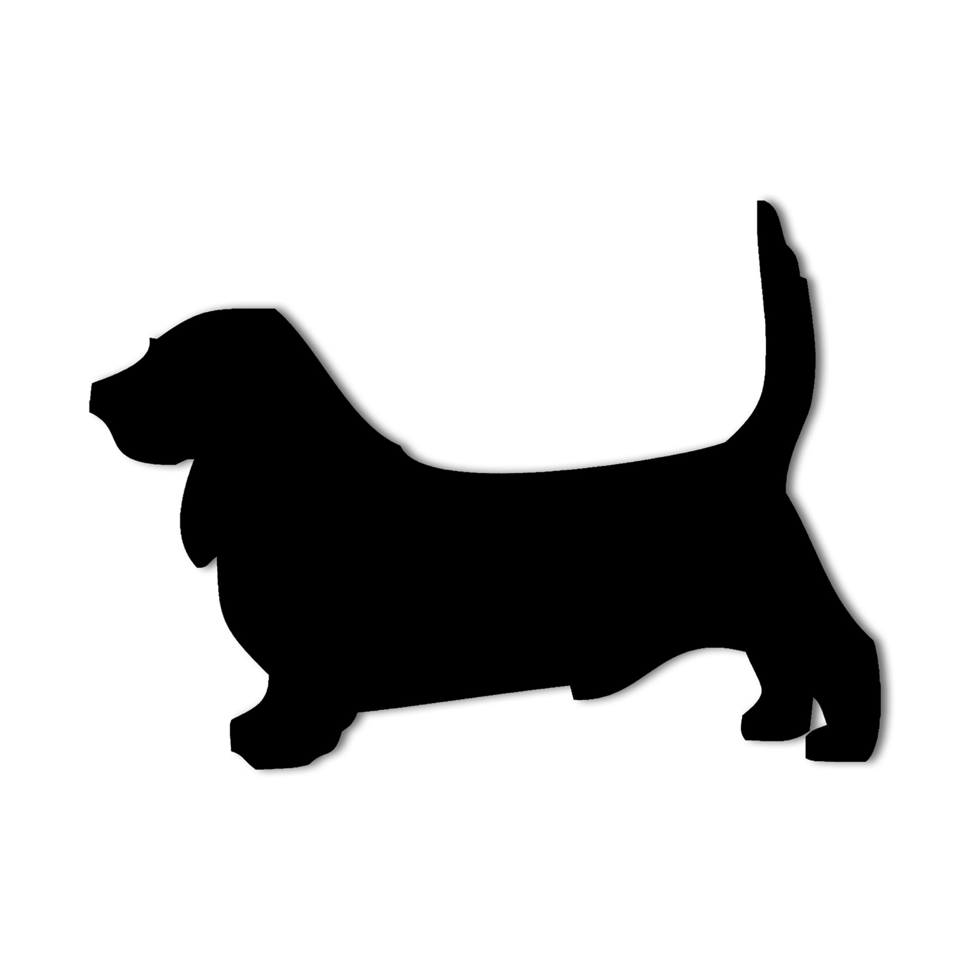 Basset Hound Breed Dog Metal Wall Sign | Dog Silhouette Wall Decor ...