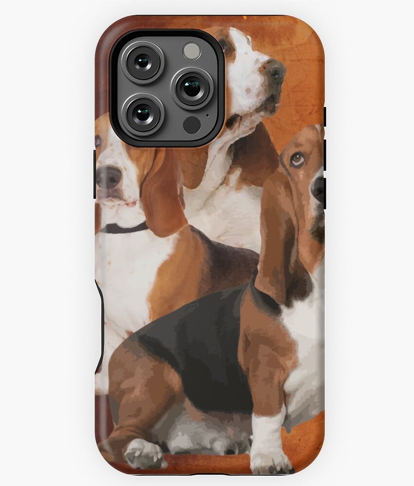 Basset Hound Composite Dog Art Photo Phone Case for iPhone 16 15 14 13 ...