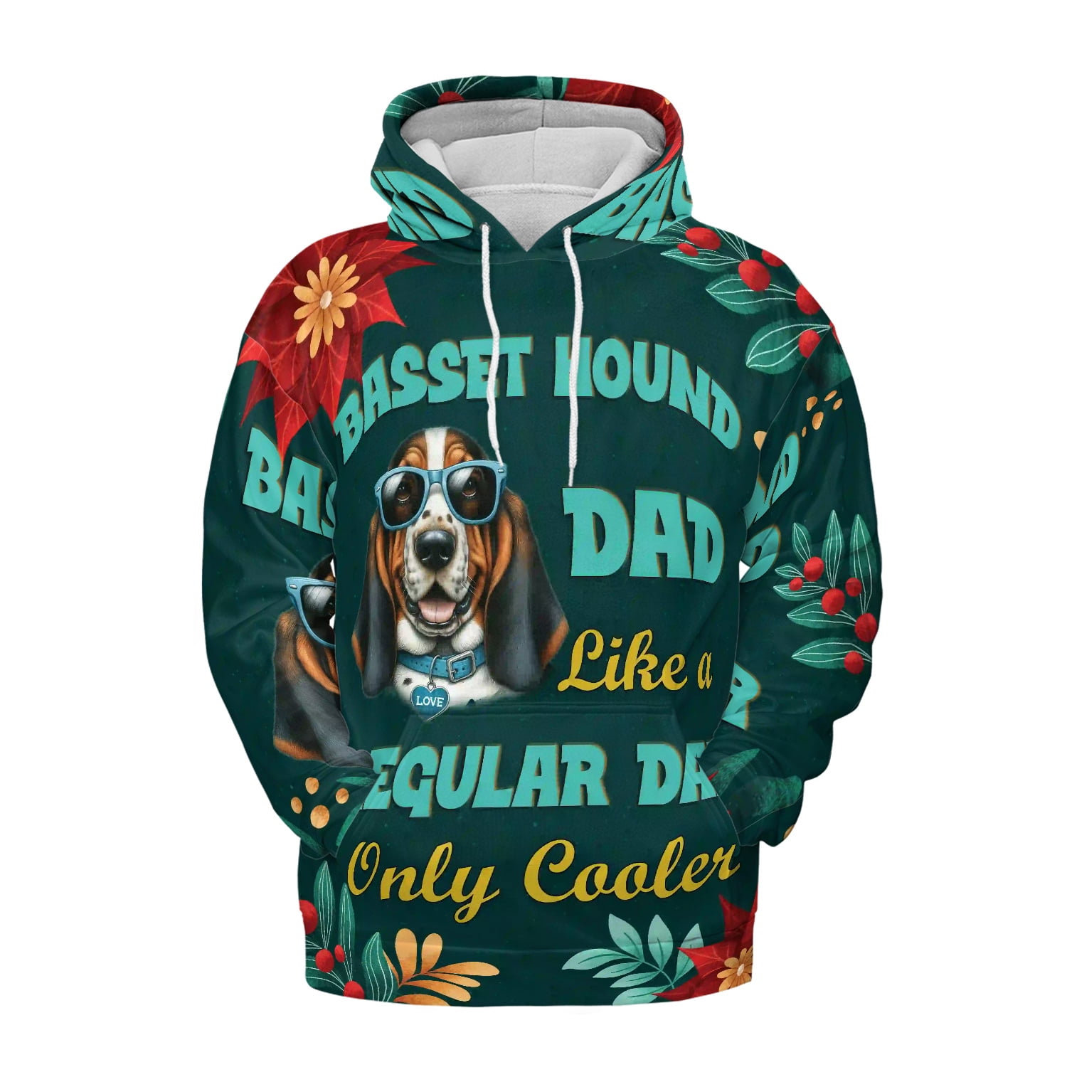 Basset Hound Dad Like a Regular Dad Only Cooler Happy Father's Day All ...