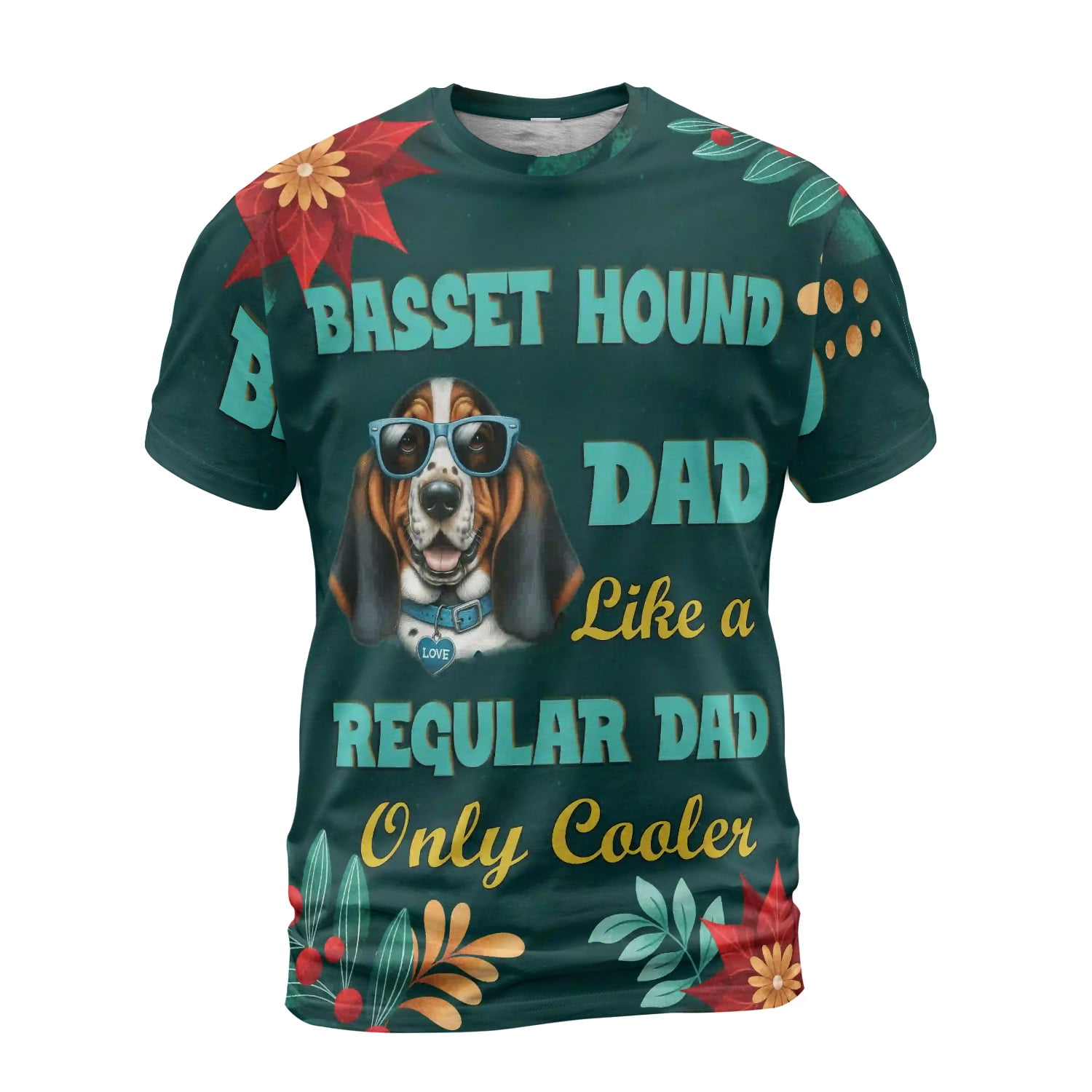 Basset Hound Dad Like a Regular Dad Only Cooler Happy Father's Day All ...