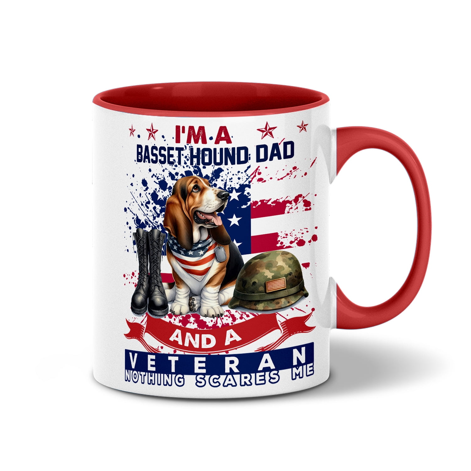 I'm a Basset Hound Dad and a Veteran, Nothing Scares me Happy Father's ...