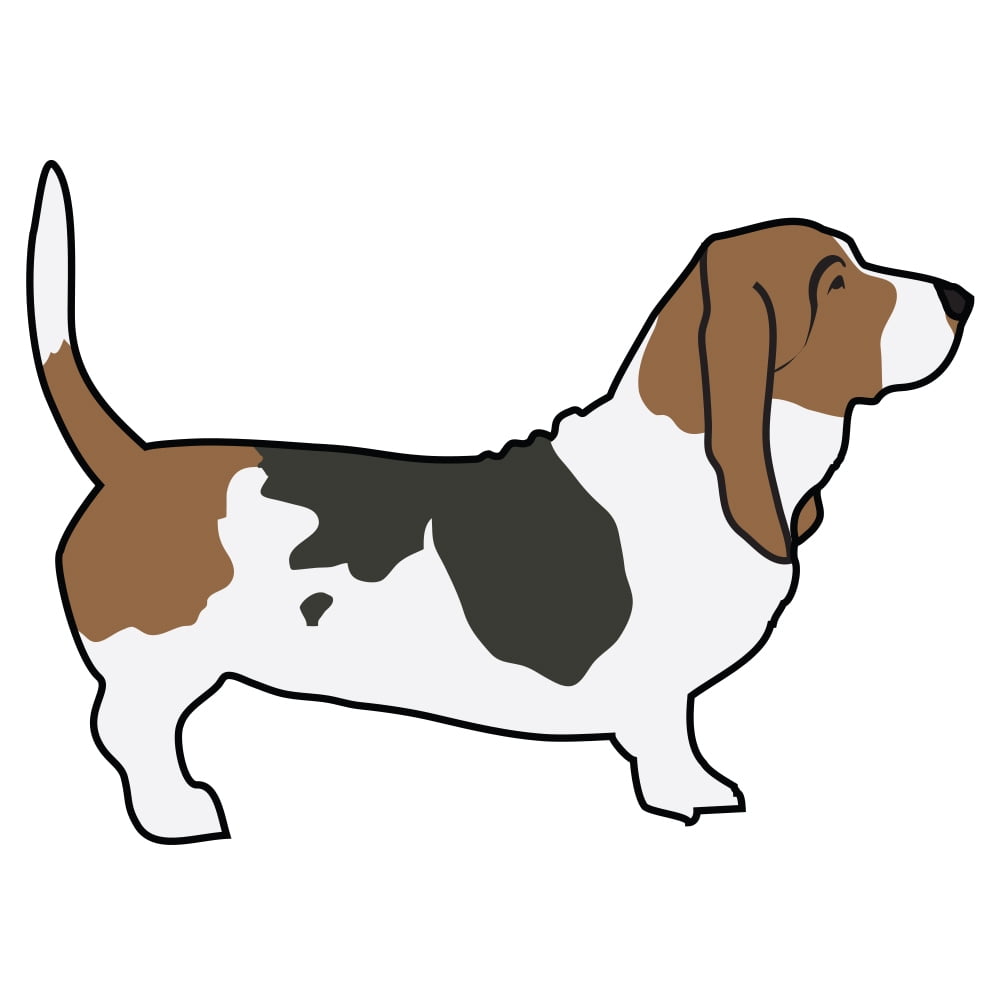 Basset Hound Decal | Indoor/Outdoor | Dog Lover Super Cute Sticker for ...