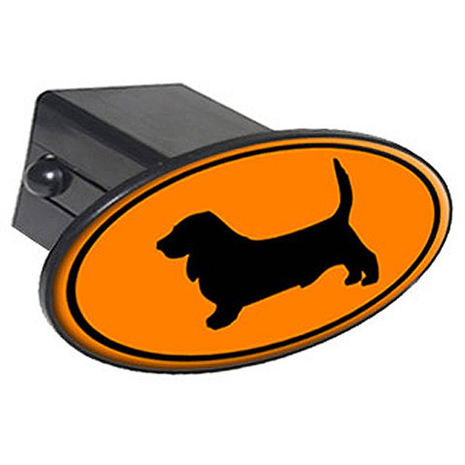 Basset Hound - Dof 2" Oval Tow Trailer Hitch Cover Plug Insert ...