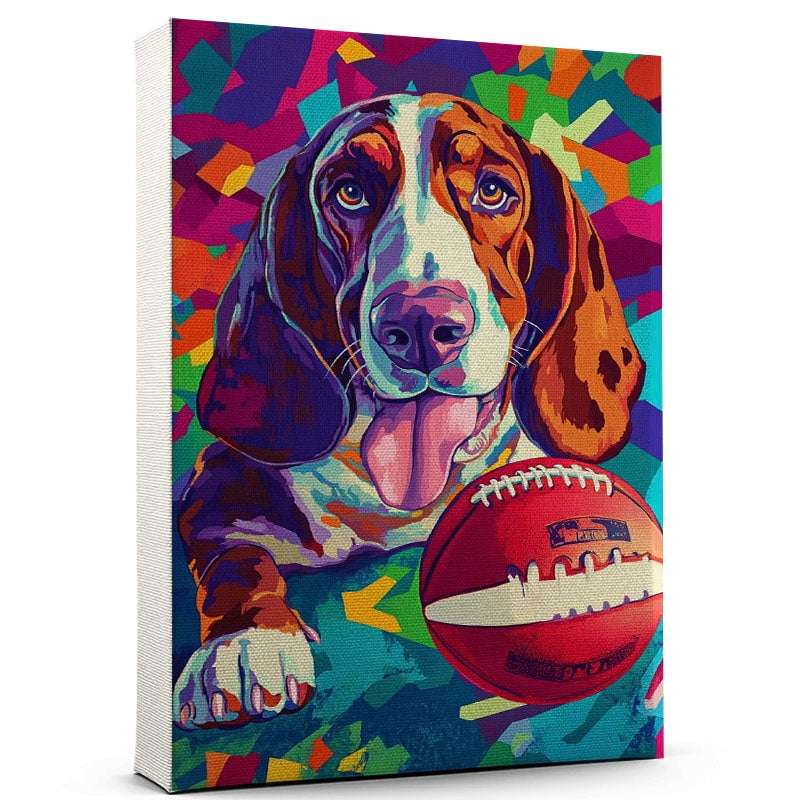 Basset Hound Dog American Football Poster – Funny Basset Hound Dog ...