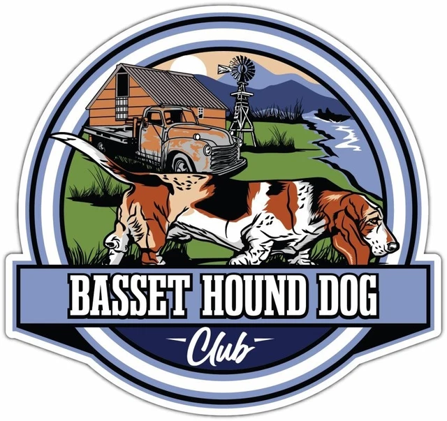 Basset Hound Dog Club Hunting Car Window Stickerphone Decal Water ...