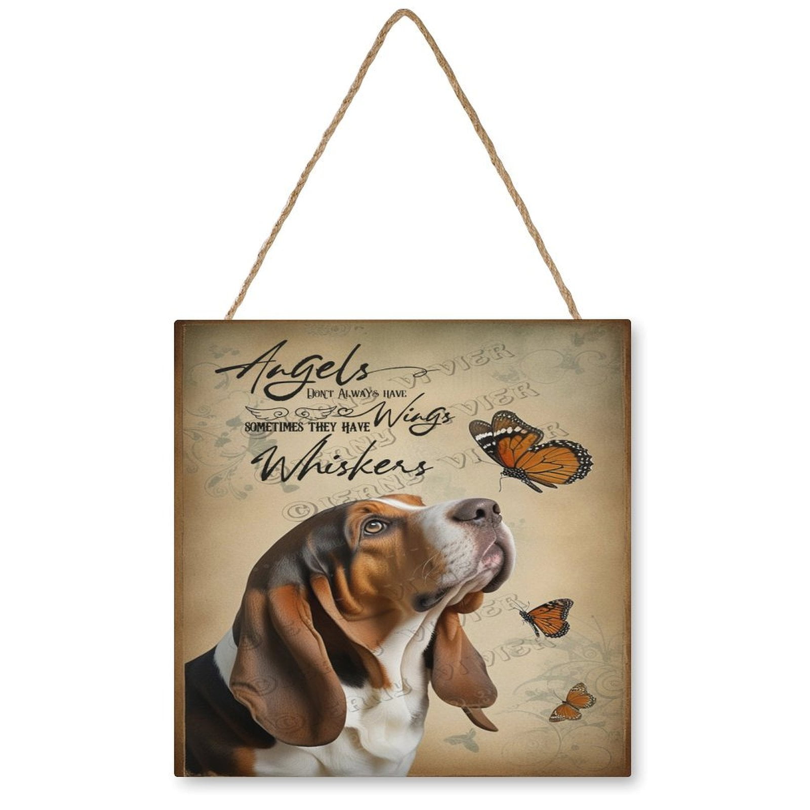 Basset Hound Dog Farmhouse Wall Decor Dog Sign Rustic Wooden Hanging ...