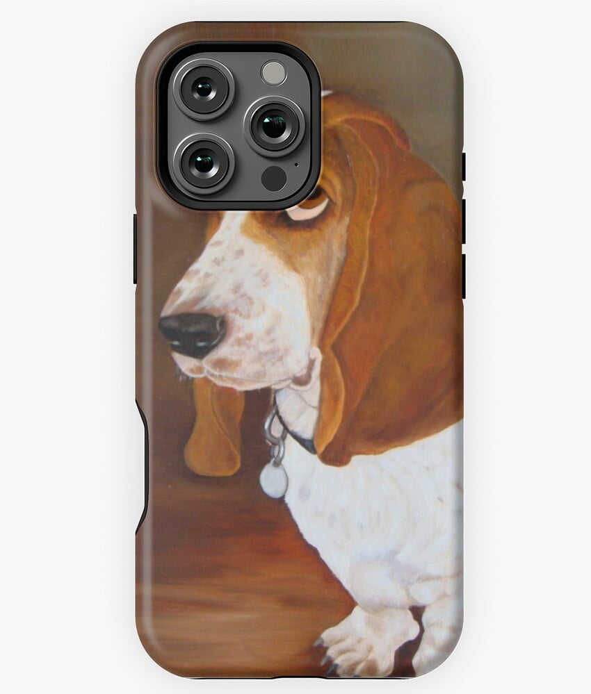 Basset Hound Dog Portrait Droopy Ears Phone Case for iPhone 16 15 14 13 ...