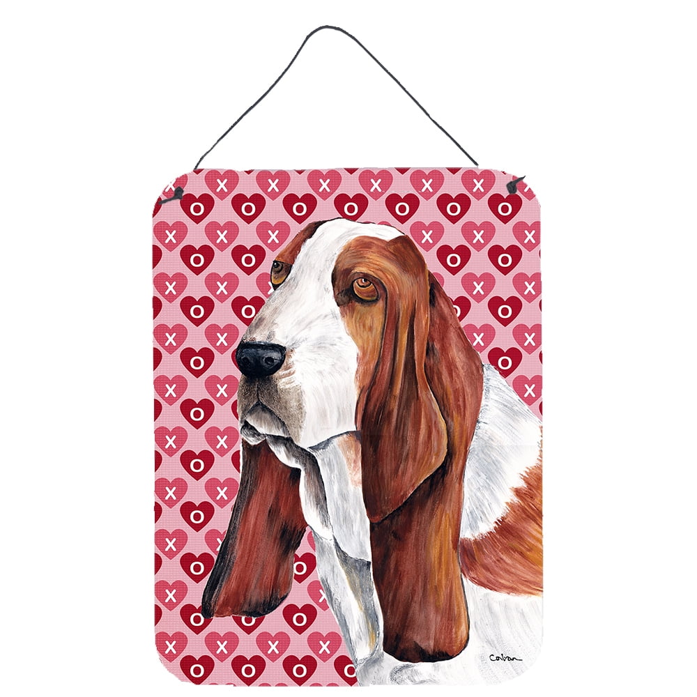 Basset Hound Hearts Love and Valentine's Day Wall or Door Hanging ...