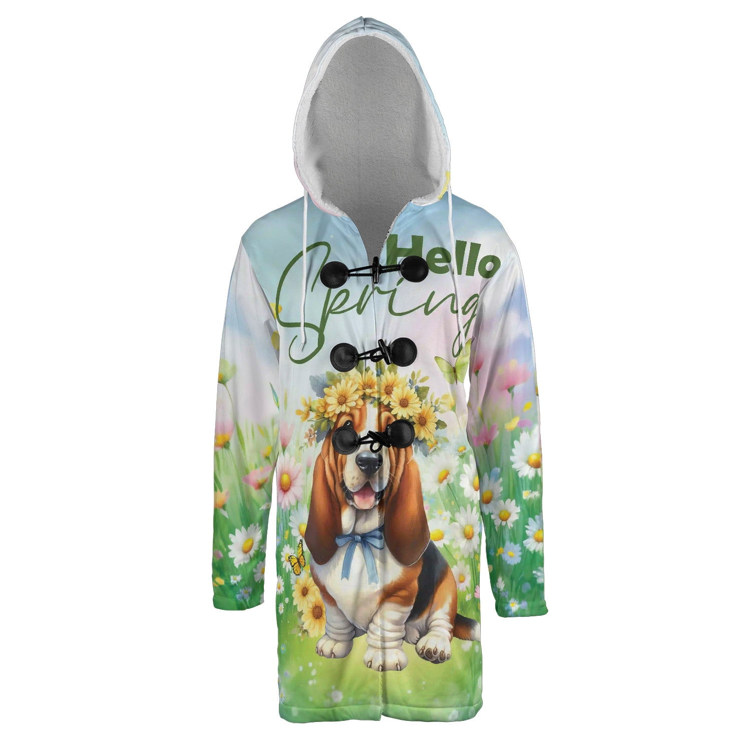 Basset Hound Hello Spring Time Flower Floral Nature All Over Print 3D ...