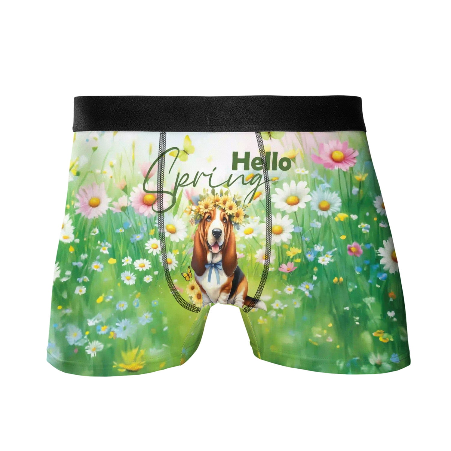Basset Hound Hello Spring Time Flower Floral Nature All Over Print ...