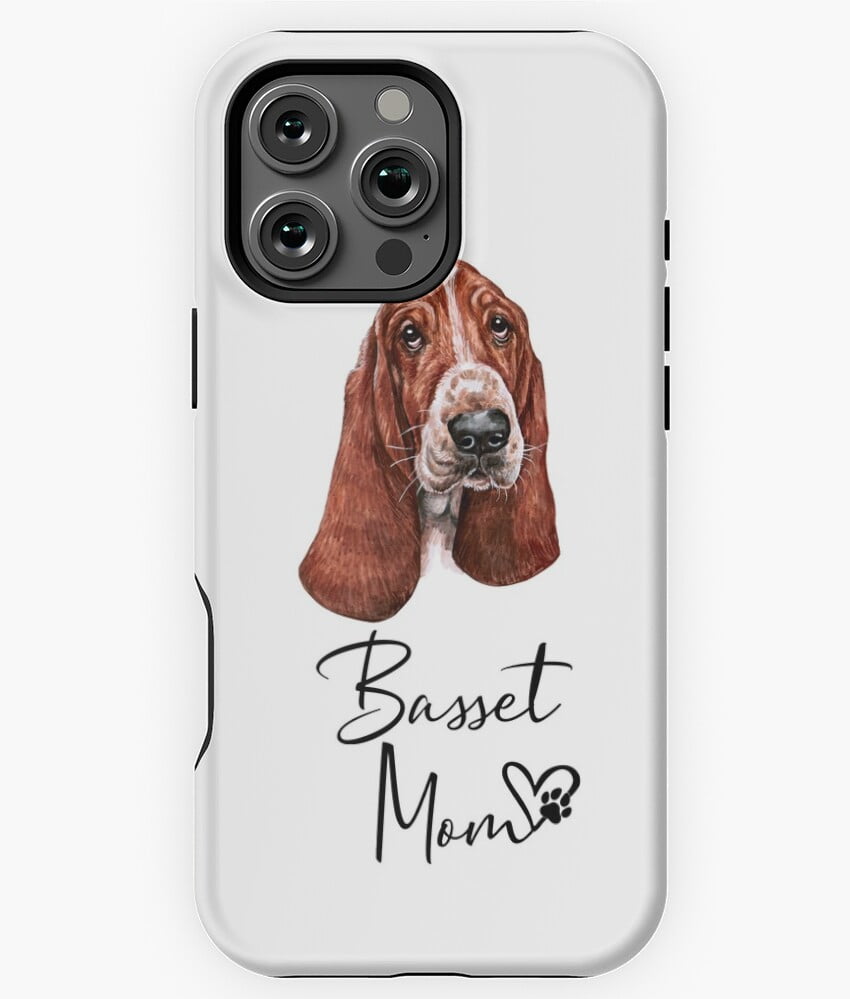Basset Hound Mom Dog Mother Gift Phone Case for iPhone 16 15 14 13 12 ...