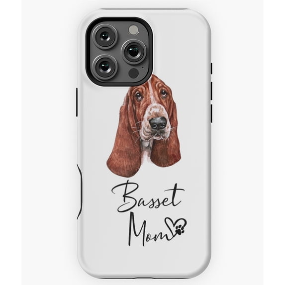 Basset Hound Mom Dog Mother Gift Phone Case for iPhone 16 15 14 13 12 ...