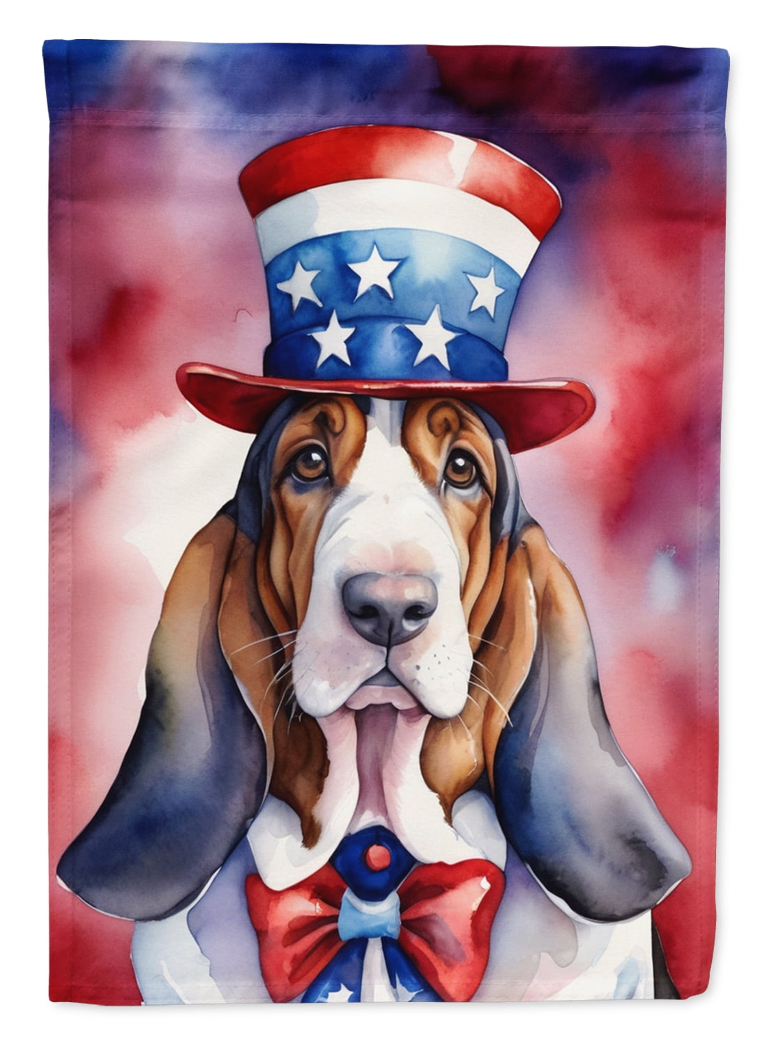 Basset Hound Patriotic American House Flag 28 in x 40 in - Walmart.com