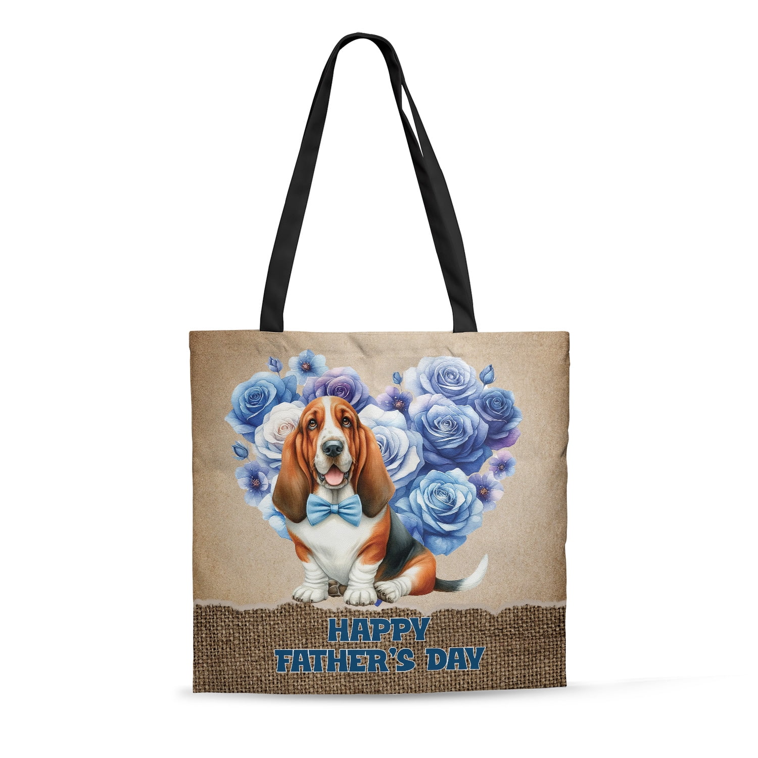 Basset Hound Proud Dad Happy Father's Day All Over Print 3D Canvas Tote ...