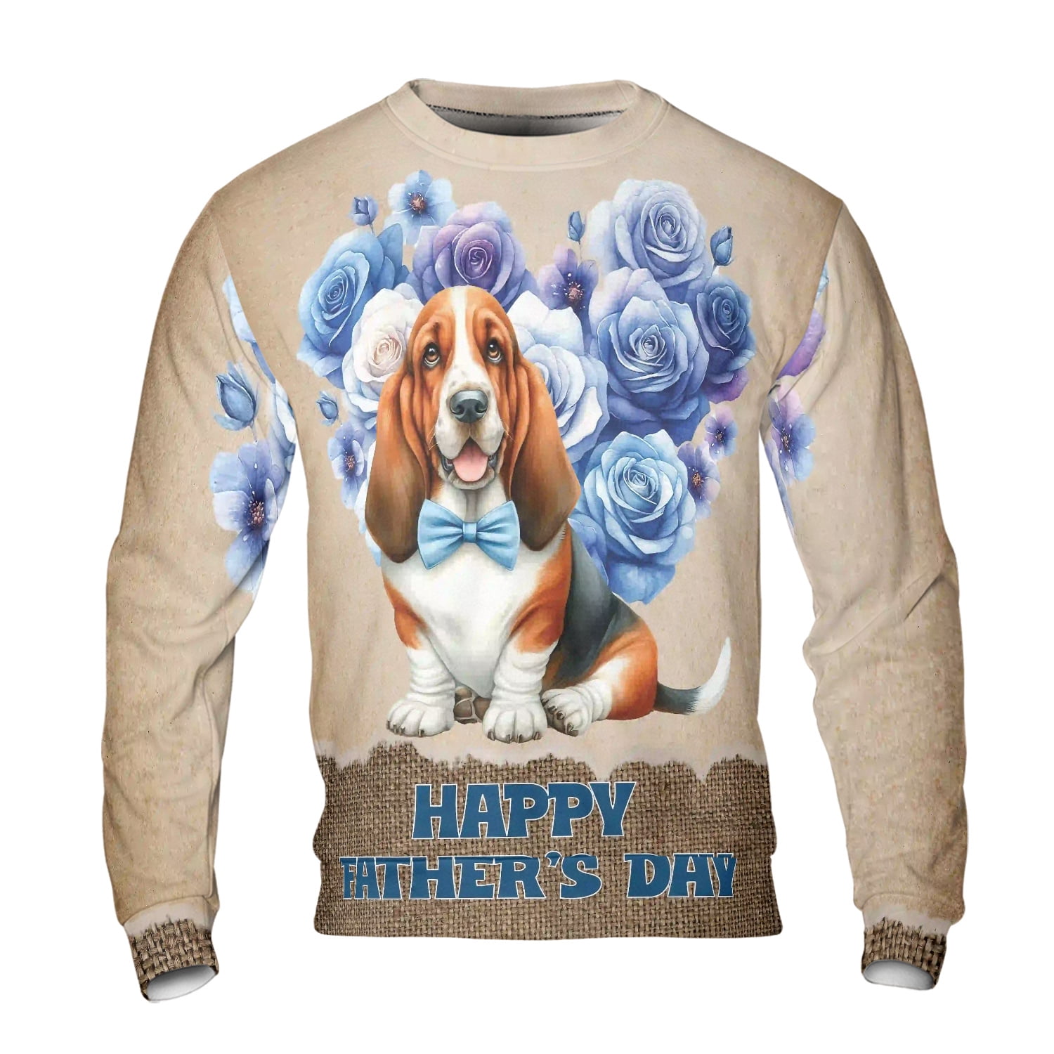 Basset Hound Proud Dad Happy Father's Day All Over Print 3D Sweatshirt ...