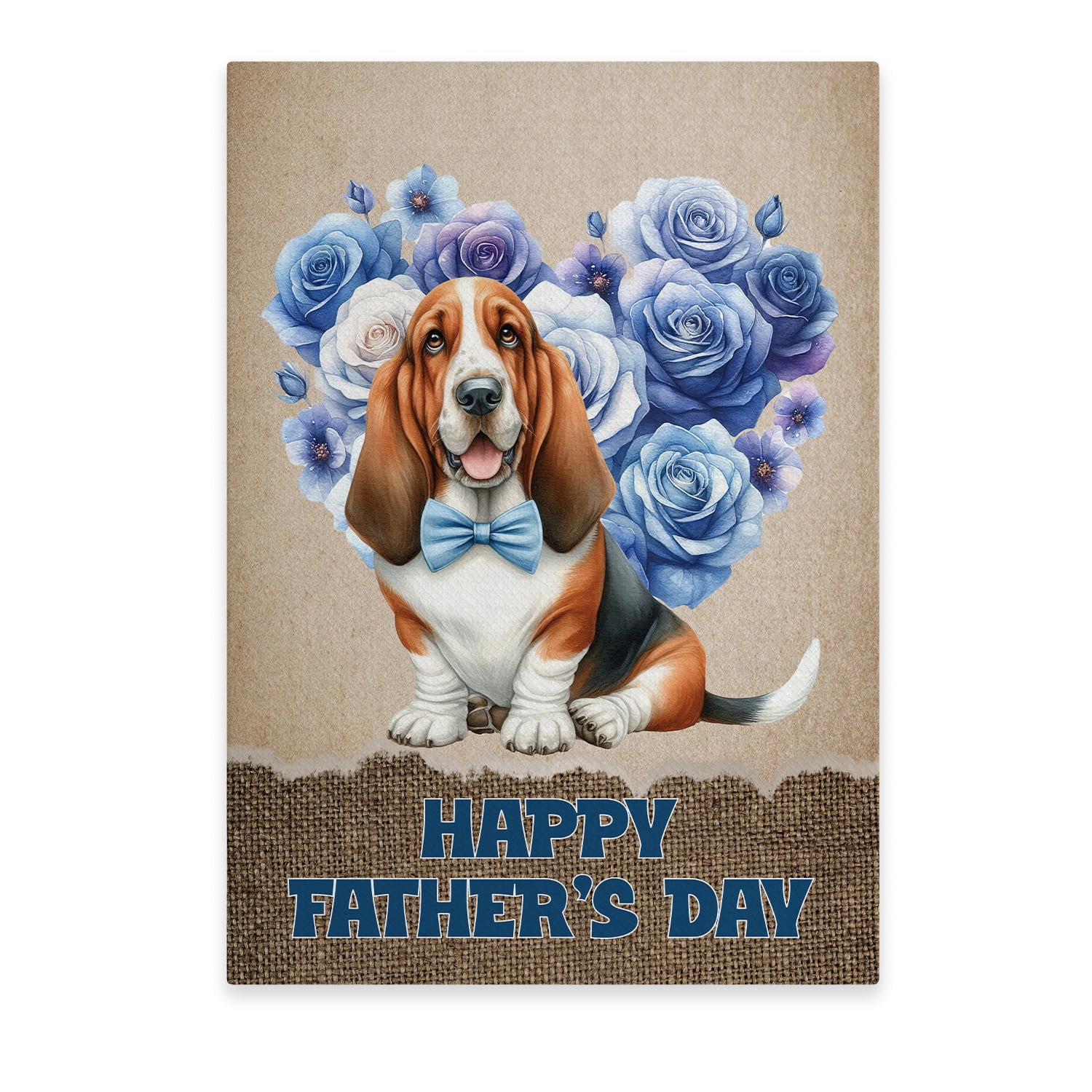Basset Hound Proud Dad Happy Father's Day Vertical Matte Canvas Poster ...