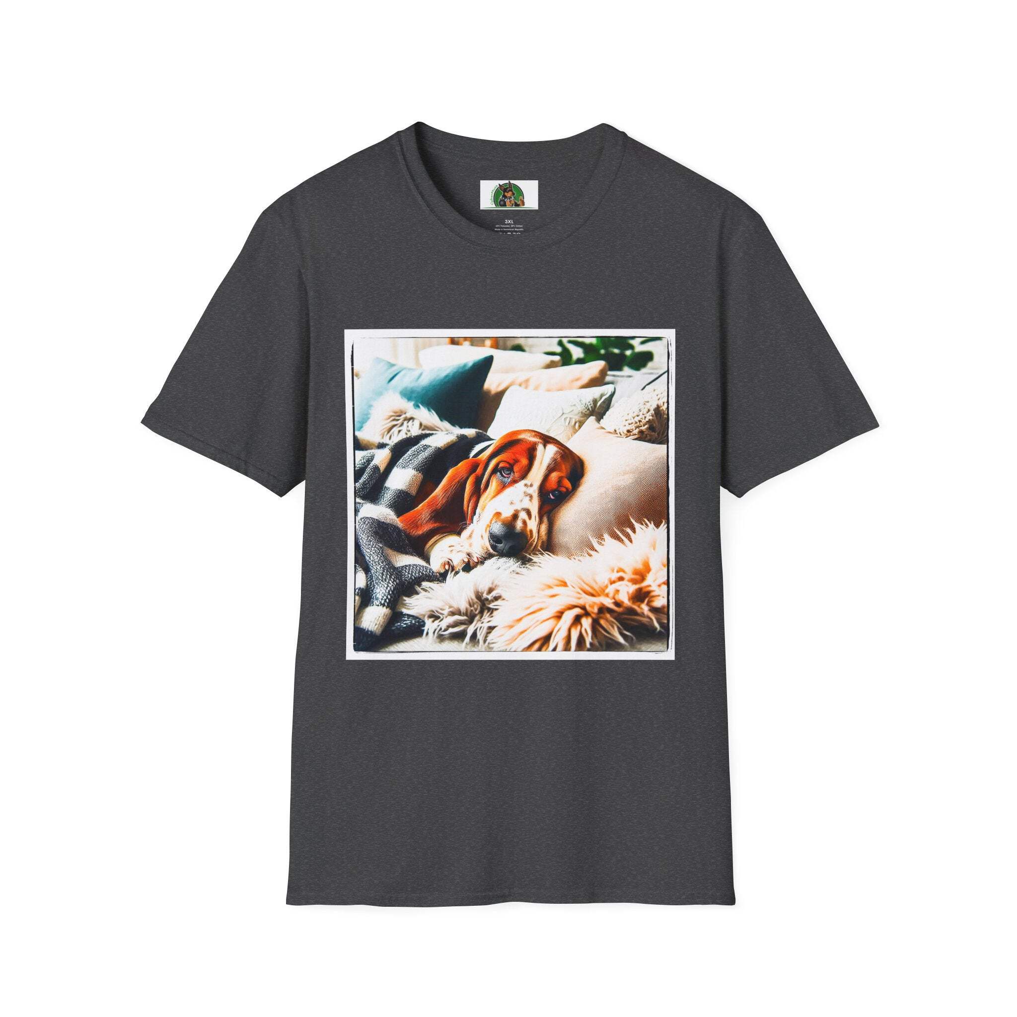 Basset Hound Sleeping In Comfy Blanket - Walmart.com