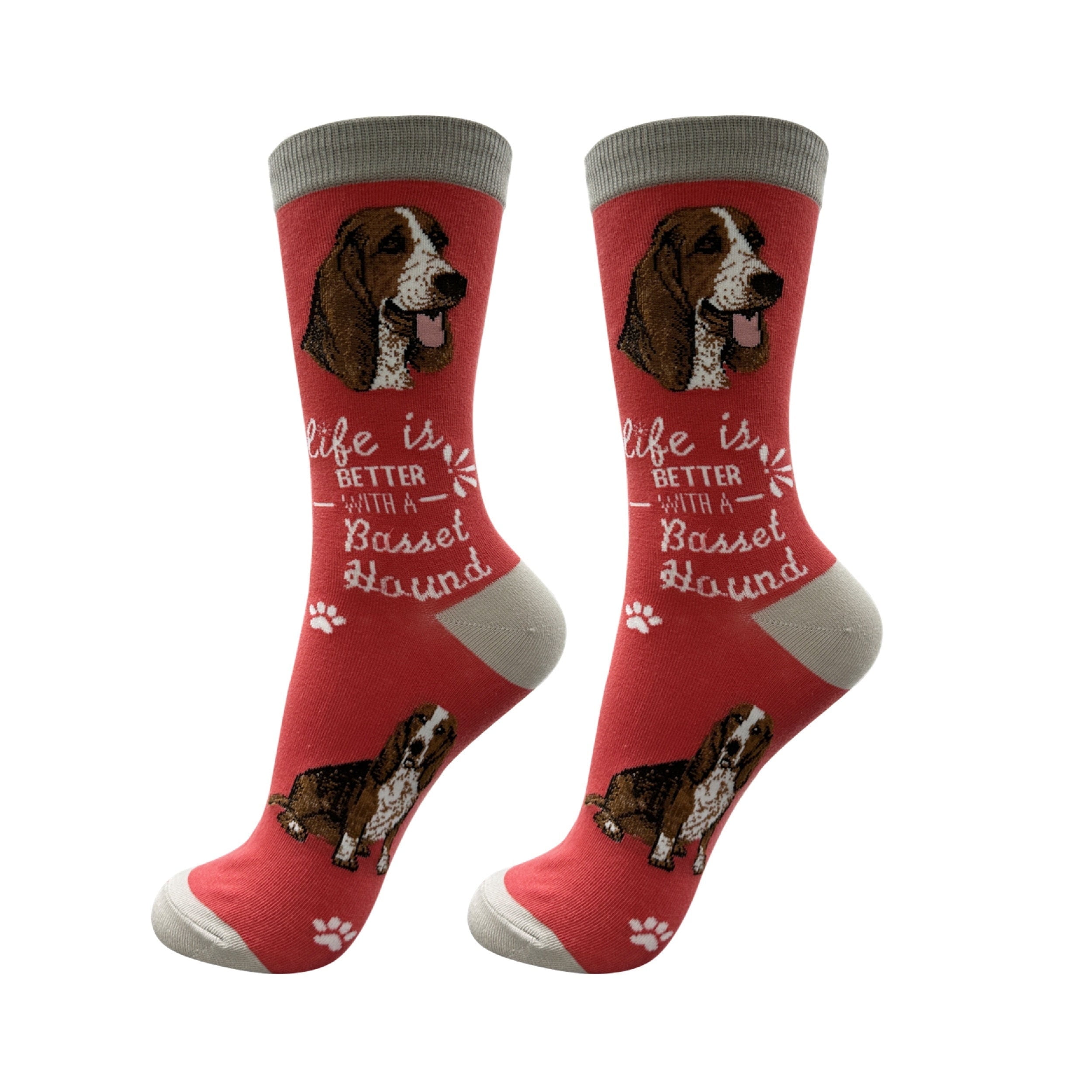 E&S Pets Basset Hound Socks - Life is Better Socks for Pet Lovers ...