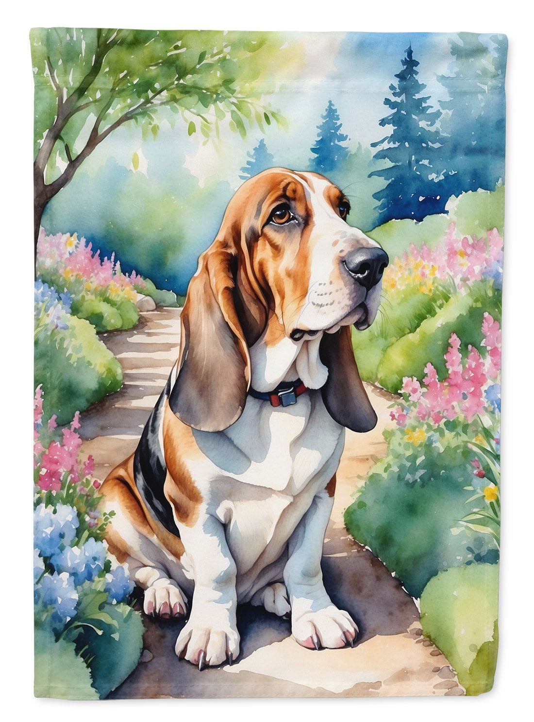 Basset Hound Spring Garden House Flag 28 in x 40 in - Walmart.com