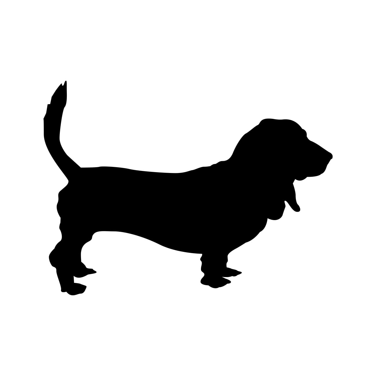 Basset Hound Sticker Decal Die Cut - Self Adhesive Vinyl - Weatherproof ...