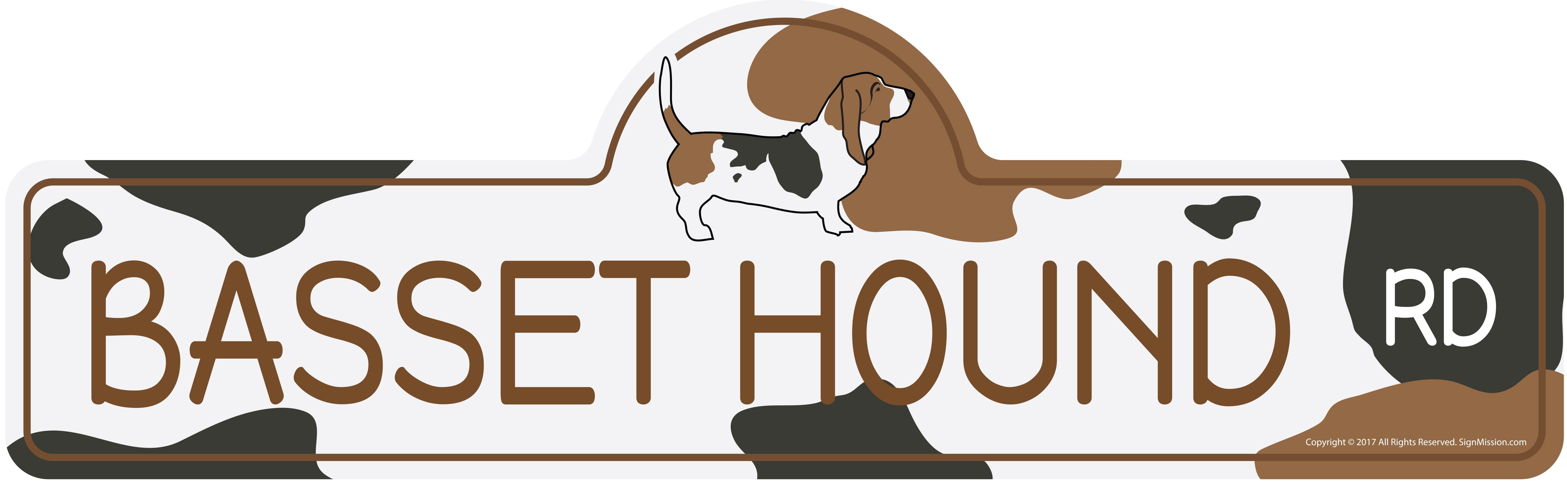 Basset Hound Street Sign | Indoor/Outdoor | Dog Lover Funny Home Décor ...