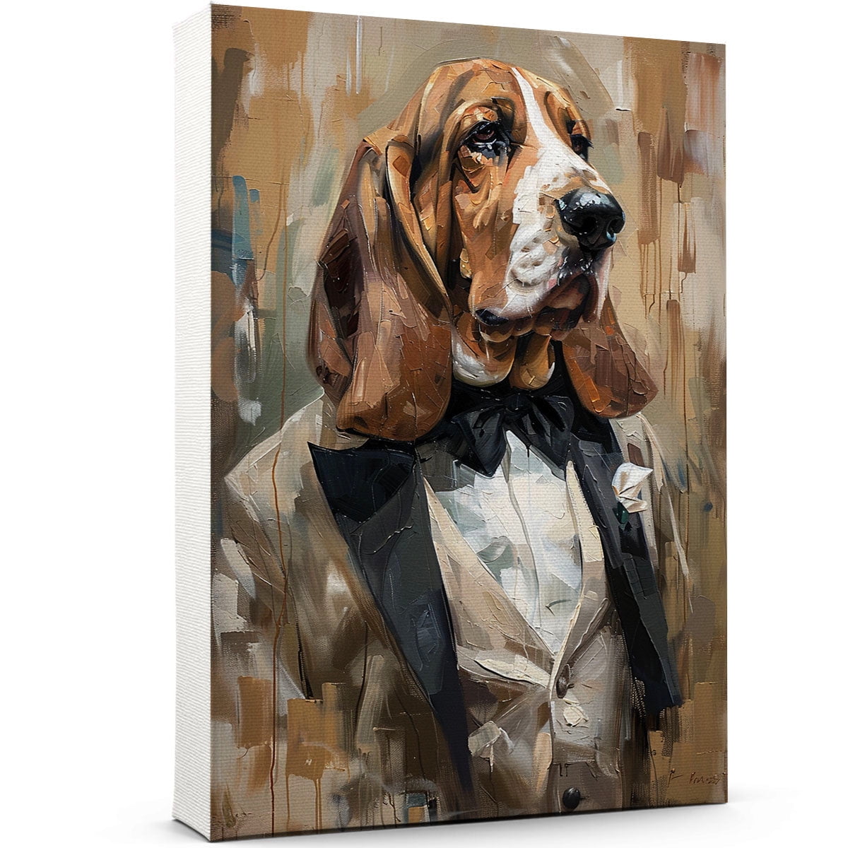 Basset Hound Wall Art Abstract Dog Posters - Basset Hound Dog Canvas ...