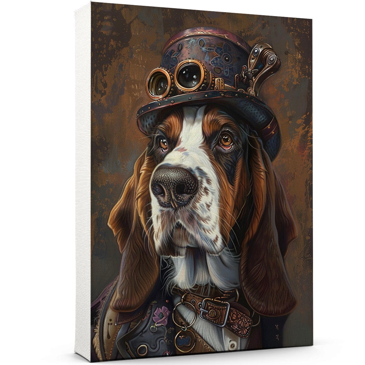 Basset Hound Wall Art Dog Canvas Paintting Wall Art Vintage Dog Poster ...