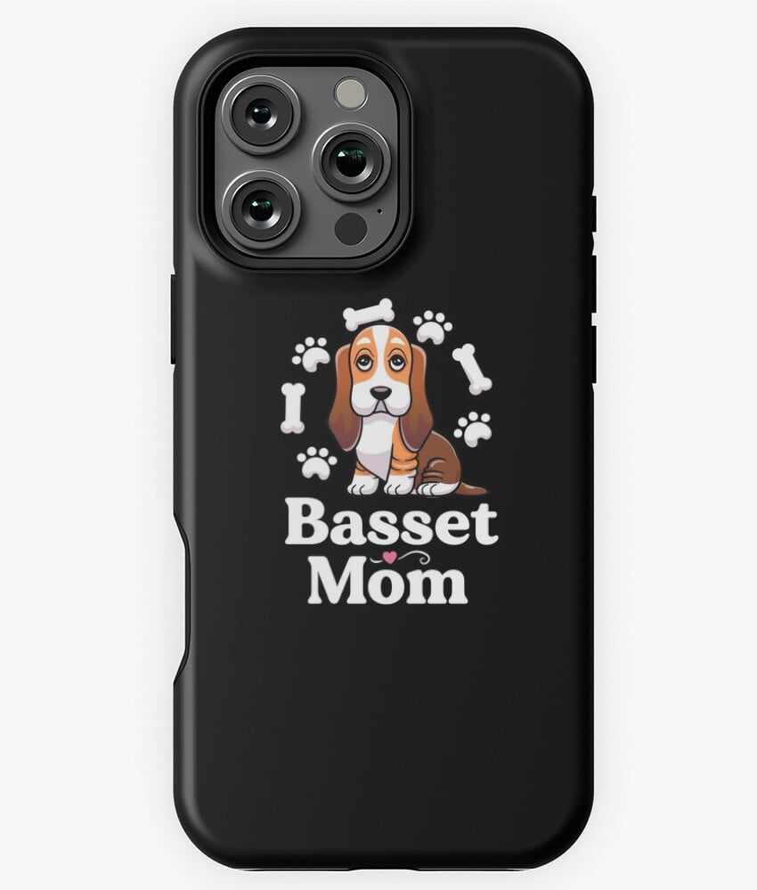 Basset Mom Basset Hound Mama Kawaii Phone Case for iPhone 16 15 14 13 ...