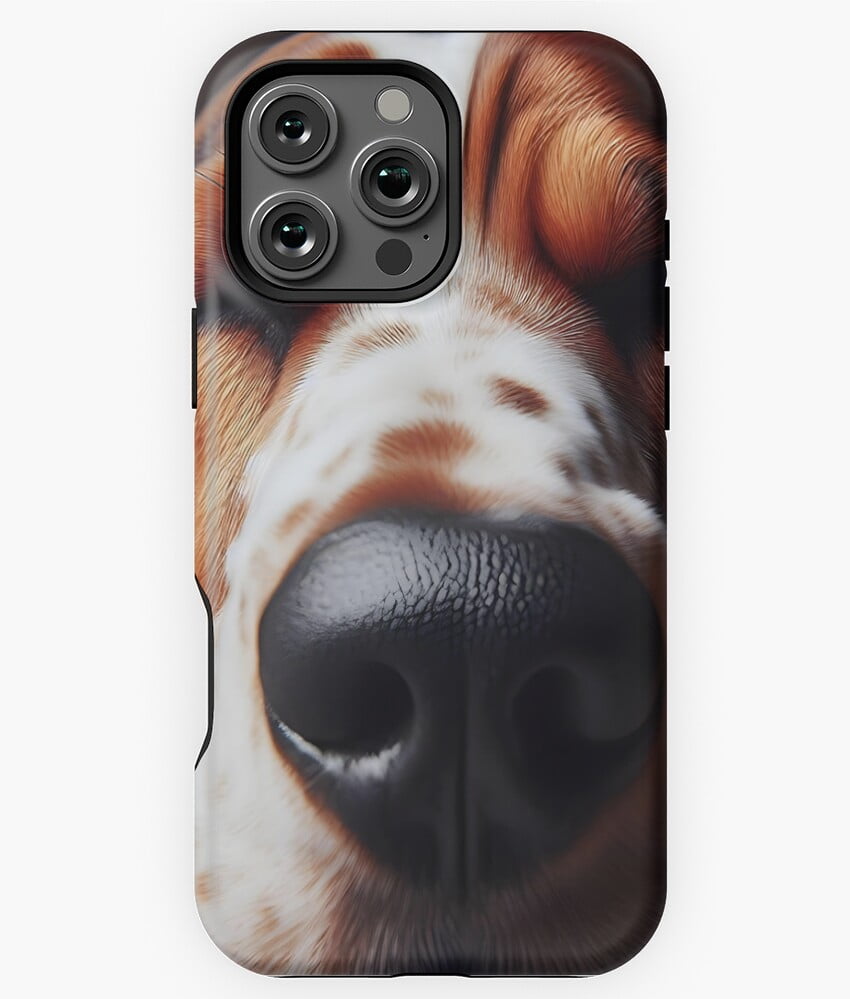 Basset Nose Everything Funny Dog Phone Case for iPhone 16 15 14 13 12 ...