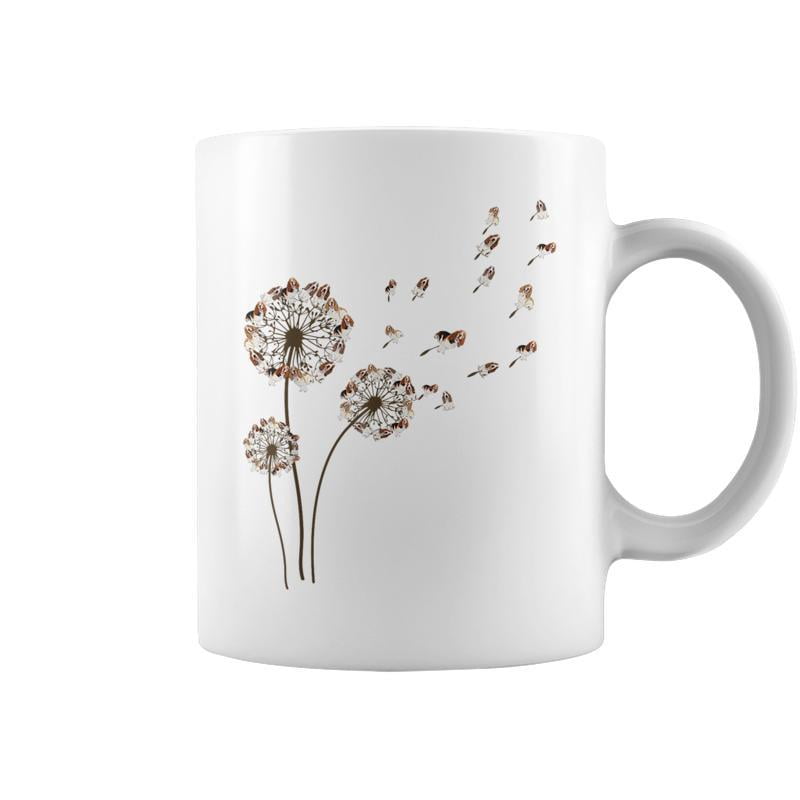 BassetHound Dandelion Flower Basshole Dog Mom Mama Women Coffee Mugs ...