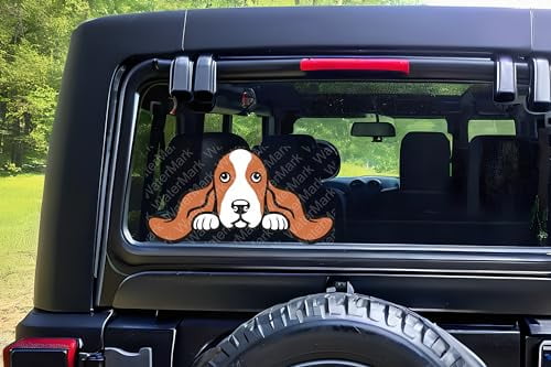 Bassett Hound Dog Decal, window cling, sticker, 5 inch indoor/outdoor ...