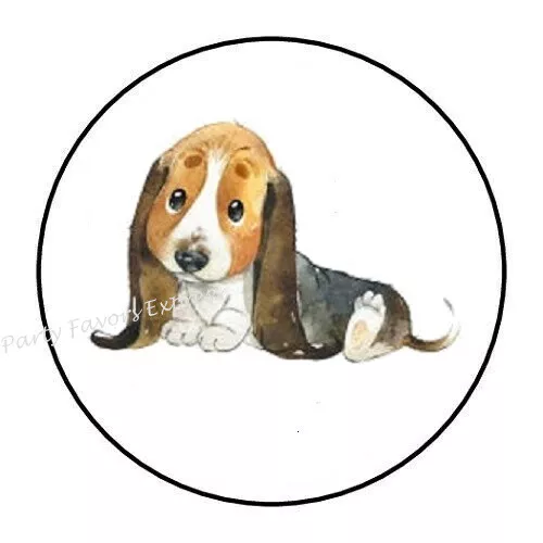 Bassett Hound Dog Sticker Party Favors Sticker Envelope Seals Labels ...