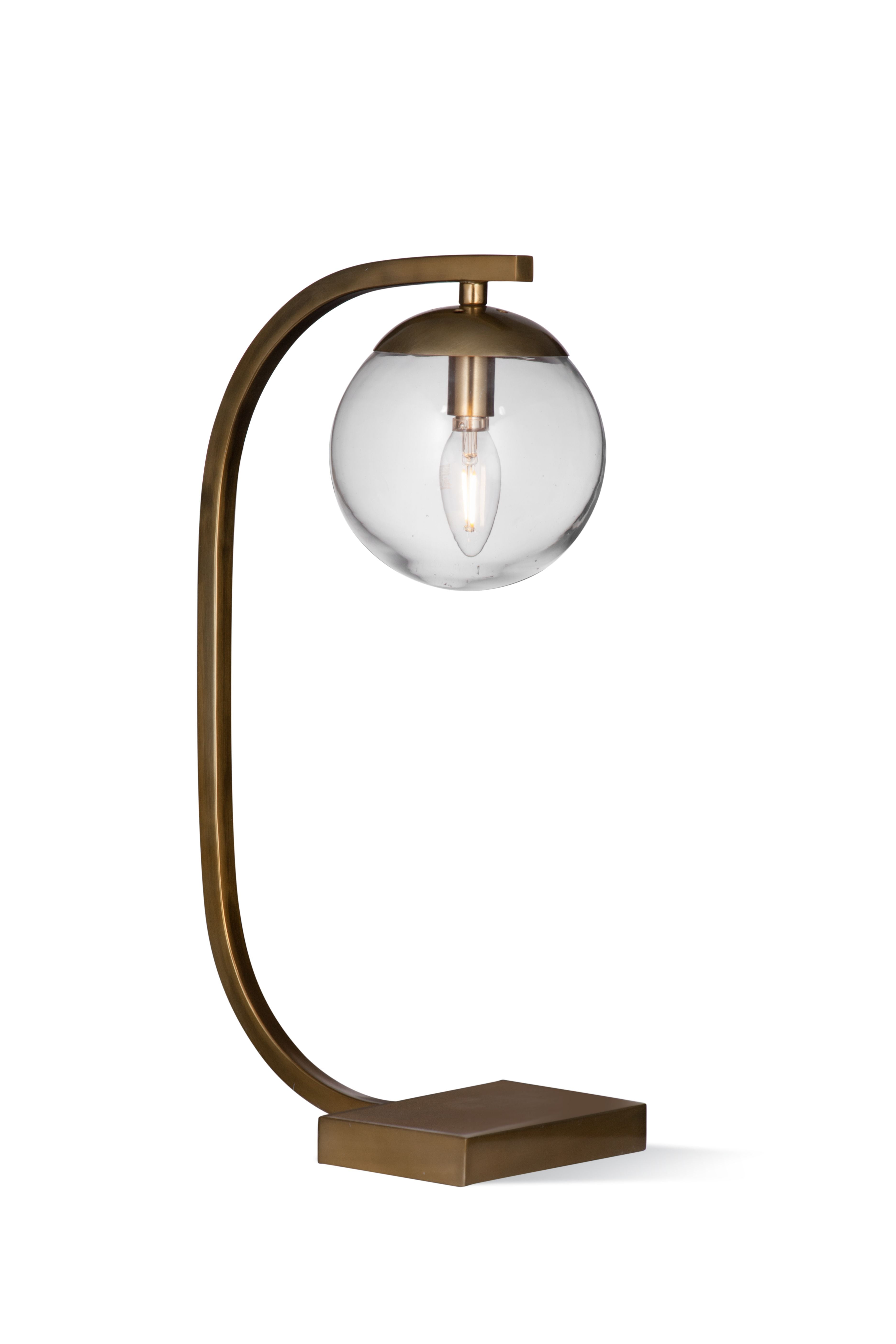 Bassett Mirror Camry Metal Desk Lamp with Inline Light Switch in Gold ...