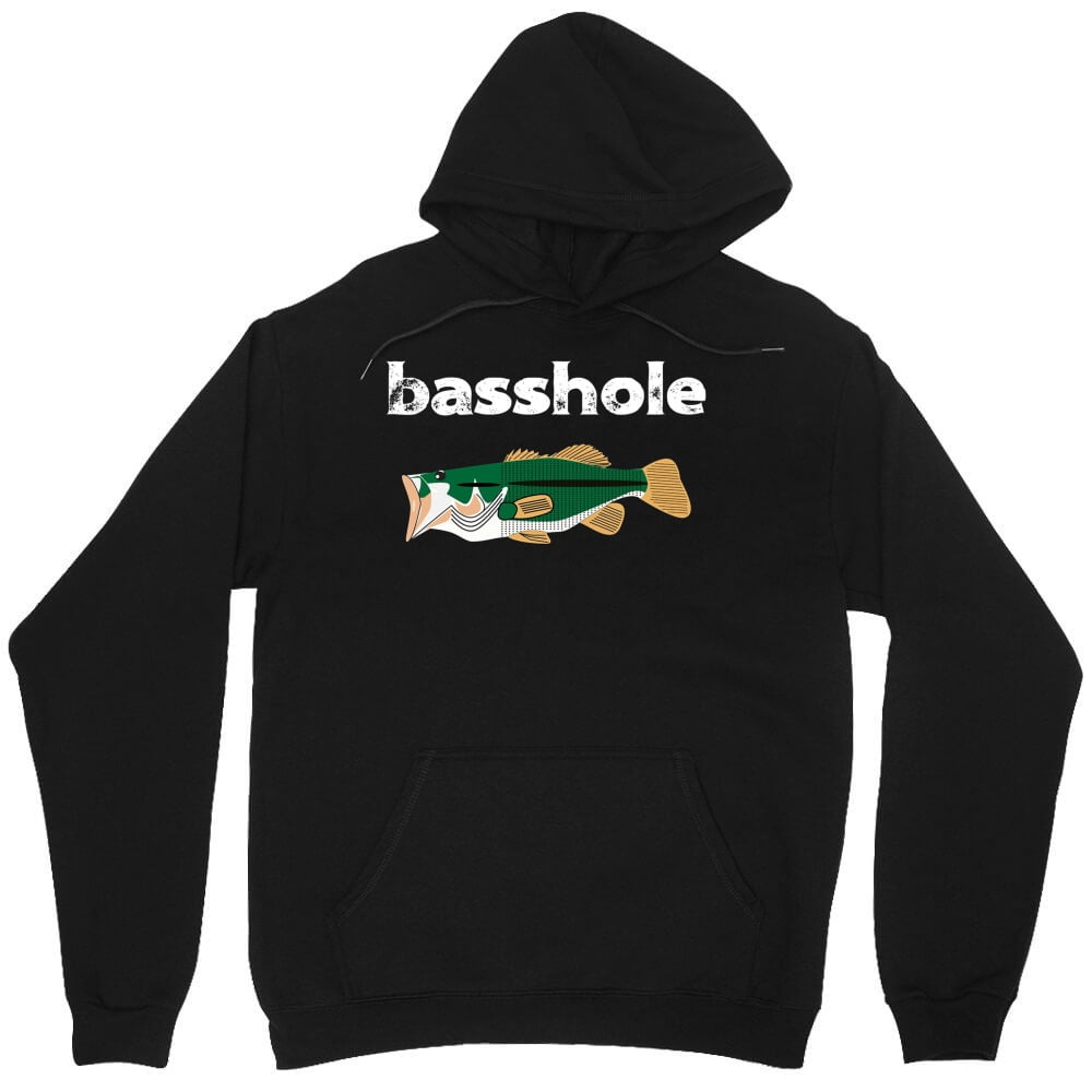 Basshole Funny Graphic Fishing Angler Hobby Bass Fish Pun Humor Adult ...