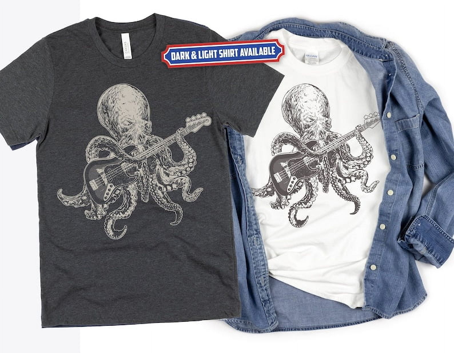 Bassist Octopus Shirt | Funny Tshirt | Bass Player Gift Idea | Cute ...