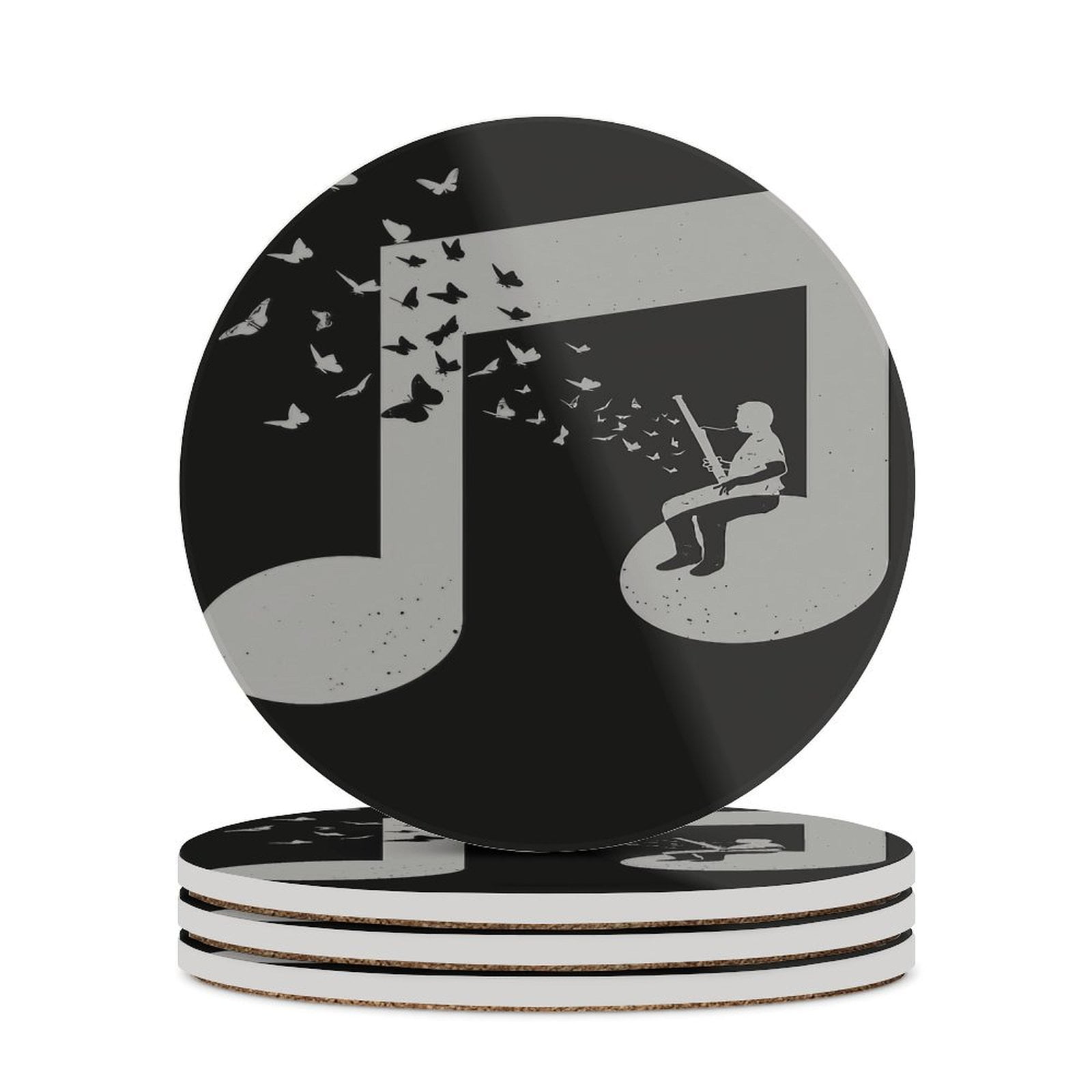 Bassoon Music Ceramic Coasters Absorbent Coasters for Drinks Decorative ...