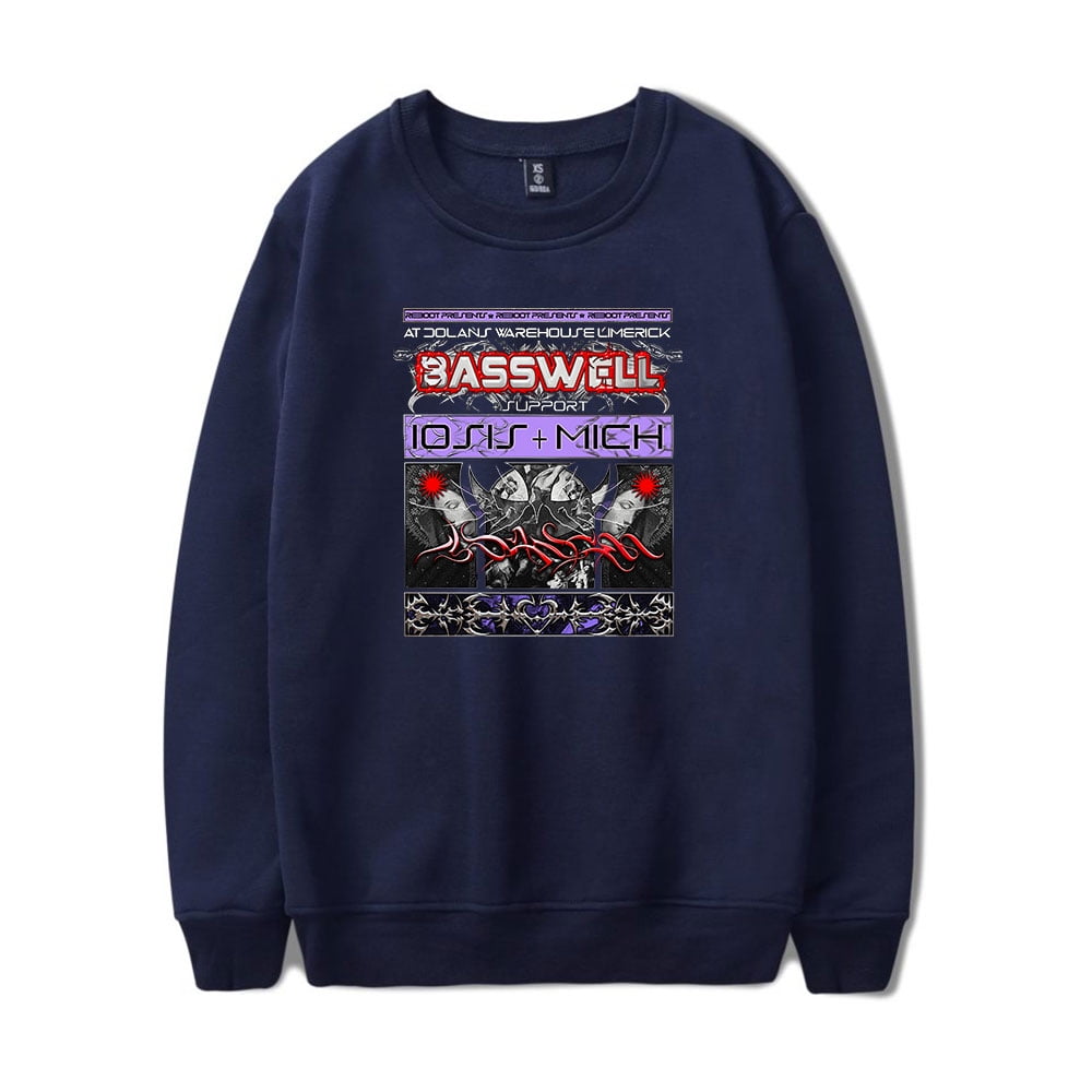Basswell Rapper Merch Logo crew neck sweatshirt Women Men Long sleeve Fashion Casual Hooded ...