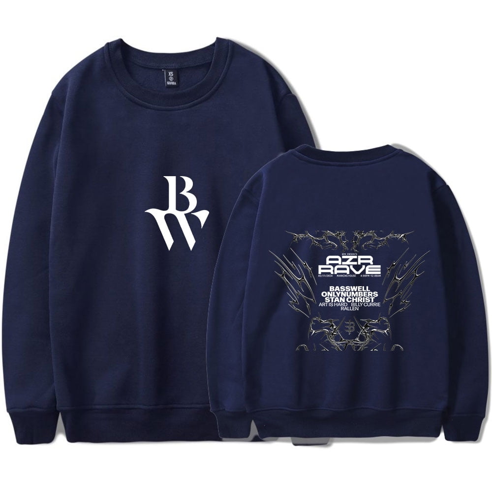 Basswell Rapper Merch Logo crew neck sweatshirt Women Men Long sleeve ...
