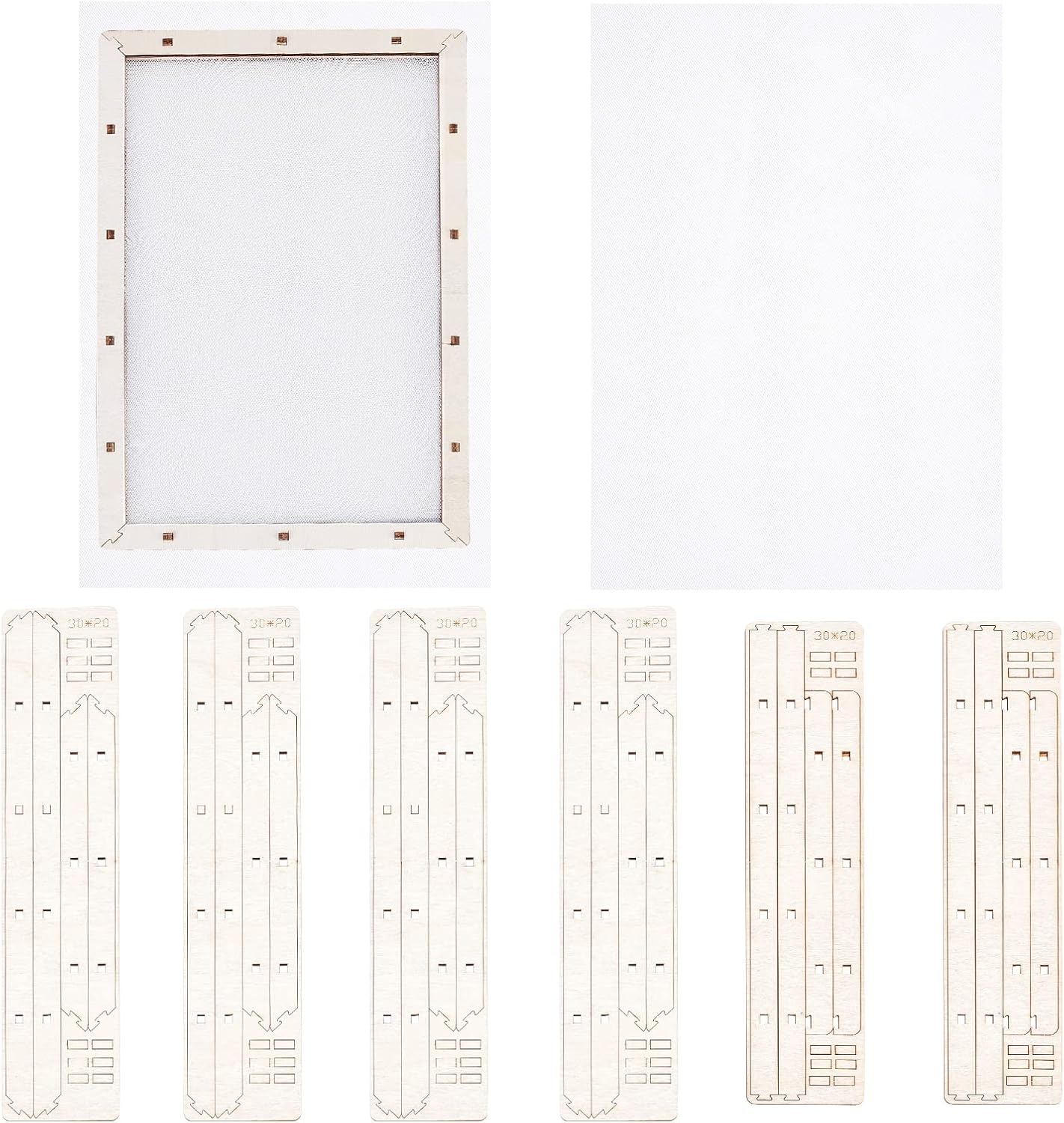Basswood Assembled Paper Making Frame Set 30x20cm Rectangle Papermaking ...