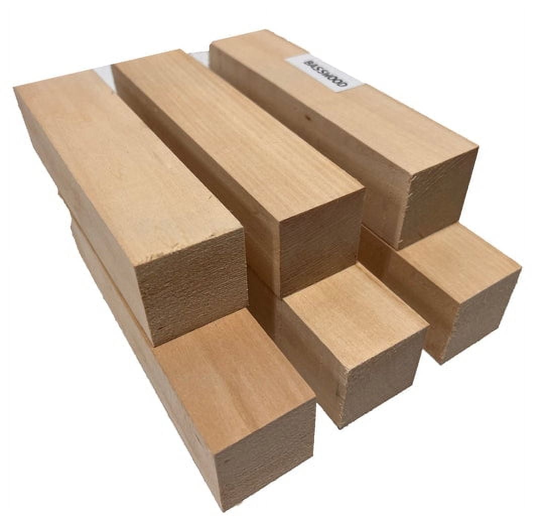 Basswood Carving Blocks - 1.5" x 1.5" x 6" (6 Piece) Whitlling Blocks ...