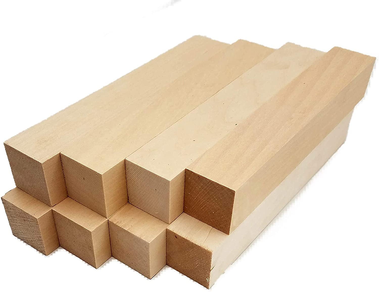 Basswood Carving Blocks - 1" x 1" x 6" (8 Pcs) - Walmart.com