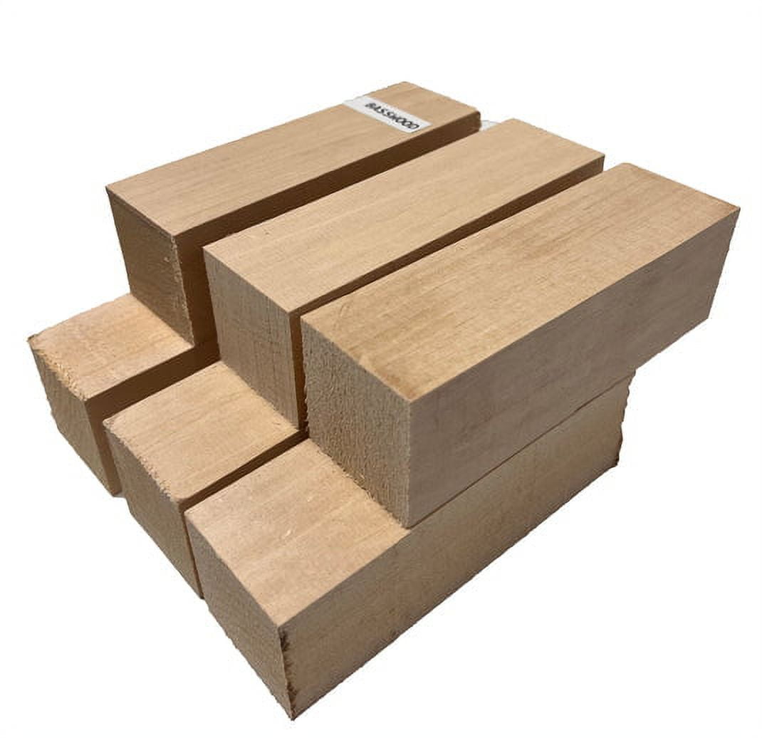 Basswood Carving Blocks - 2" x 2" x 6" (6 Piece) Whitlling Blocks ...